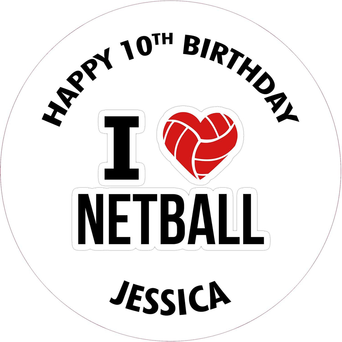 Netball Cake Topper – Sunshine Vegan Treats